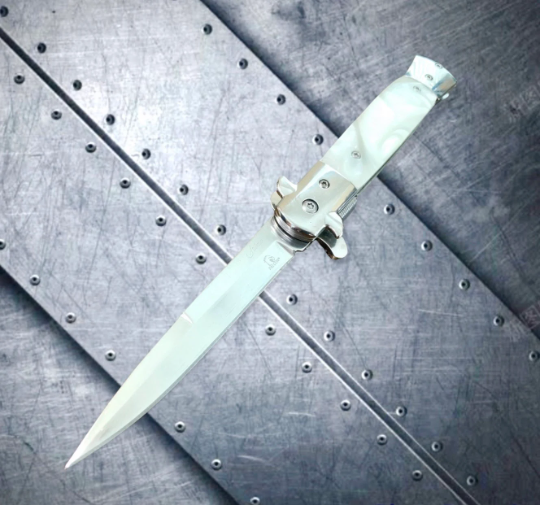 Italian Milano Stiletto Switchblade Automatic Knife - BladeDealUSA